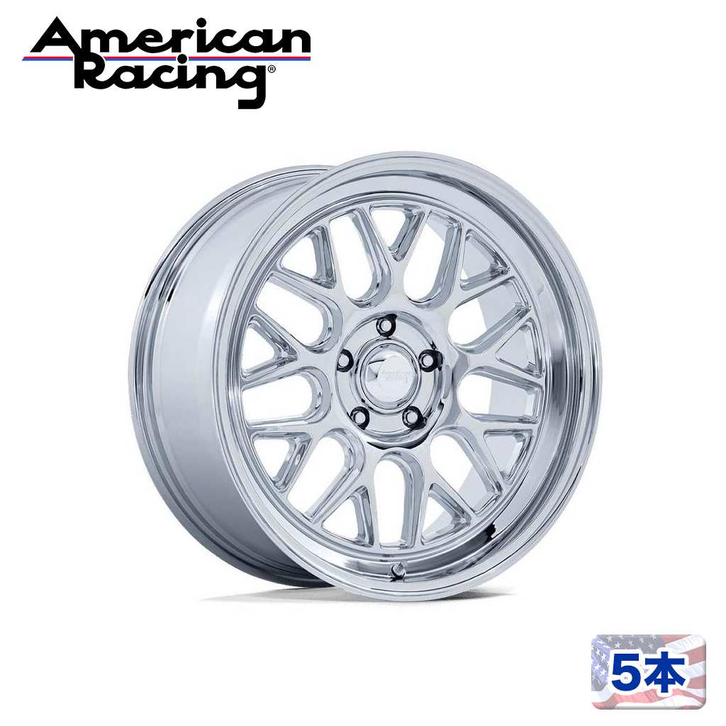 【American Racing 正規品】18インチアルミホイール 5本VN516 G-FORCE クローム18×8J 5H 114.3 ±0 ...